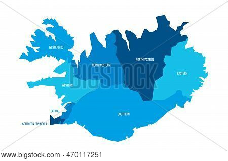 Iceland Political Map Vector & Photo (Free Trial) | Bigstock