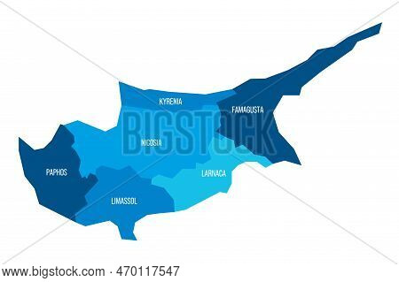 Cyprus Political Map Vector & Photo (Free Trial) | Bigstock