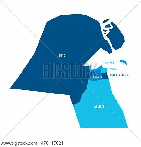 Kuwait Political Map Vector & Photo (Free Trial) | Bigstock