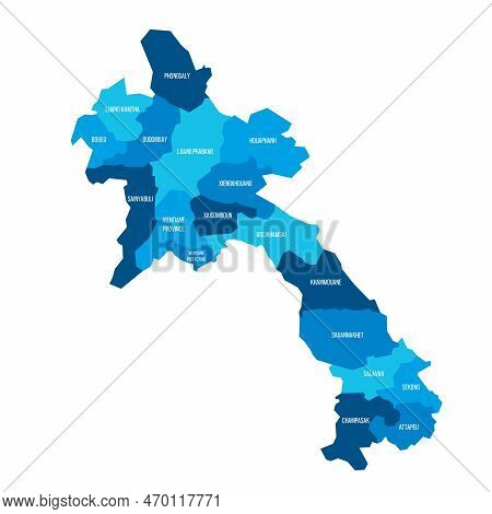 Laos Political Map Vector & Photo (Free Trial) | Bigstock