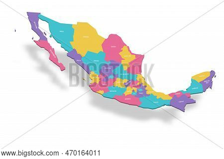 Mexico Political Map Vector & Photo (Free Trial) | Bigstock