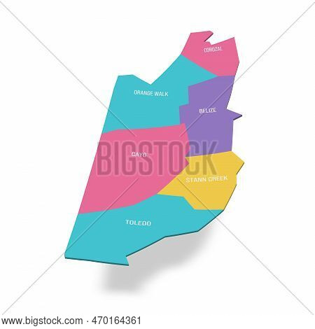 Belize Political Map Vector & Photo (Free Trial) | Bigstock