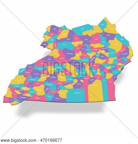 Uganda Political Map Vector & Photo (Free Trial) | Bigstock