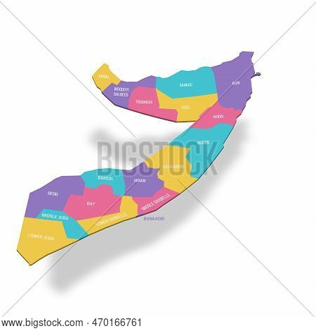 Somalia Political Map Vector & Photo (Free Trial) | Bigstock