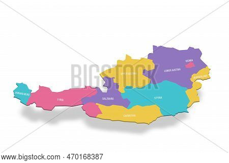 Austria Political Map Vector & Photo (Free Trial) | Bigstock
