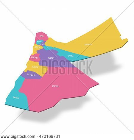 Jordan Political Map Vector & Photo (Free Trial) | Bigstock