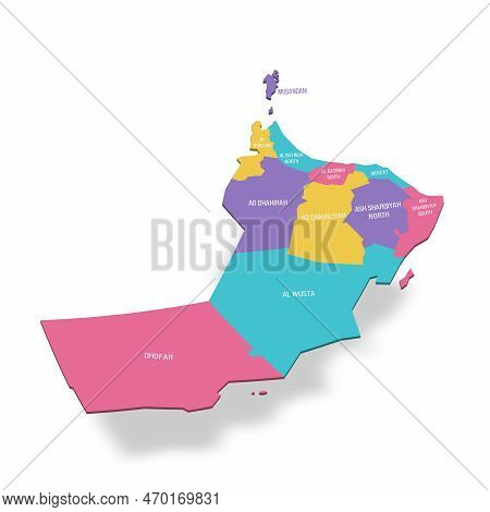 Oman Political Map Vector & Photo (Free Trial) | Bigstock