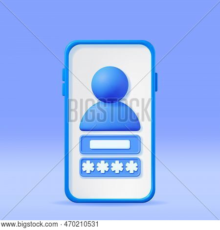3d User Login Form Vector & Photo (Free Trial) | Bigstock