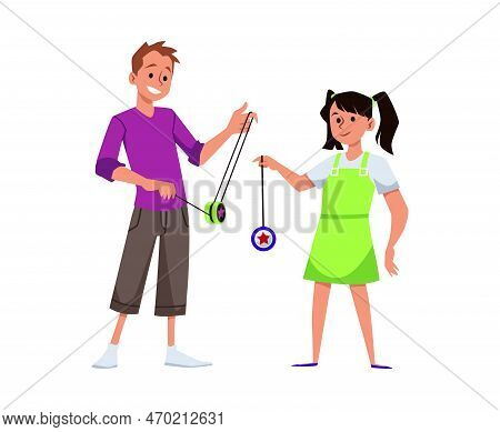 Children Playing Yoyo Vector & Photo (Free Trial) | Bigstock