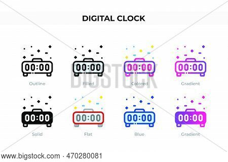 Digital Clock Icons Vector & Photo (Free Trial) | Bigstock