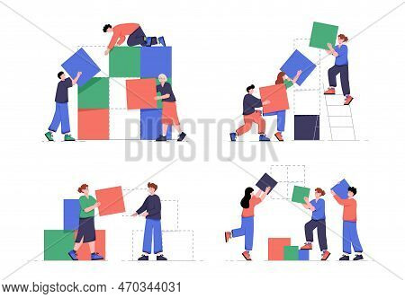Abstract Teamwork Vector & Photo (Free Trial) | Bigstock