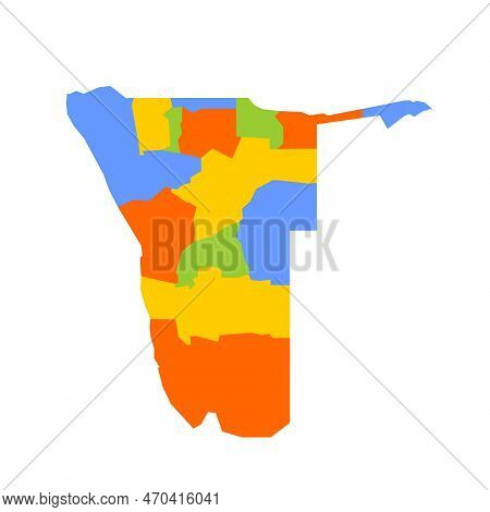 Namibia Political Map Vector & Photo (Free Trial) | Bigstock
