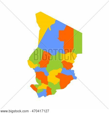 Chad Political Map Vector & Photo (Free Trial) | Bigstock