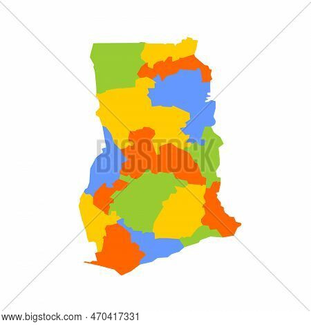 Ghana Political Map Vector & Photo (Free Trial) | Bigstock