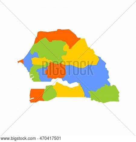Senegal Political Map Vector & Photo (Free Trial) | Bigstock