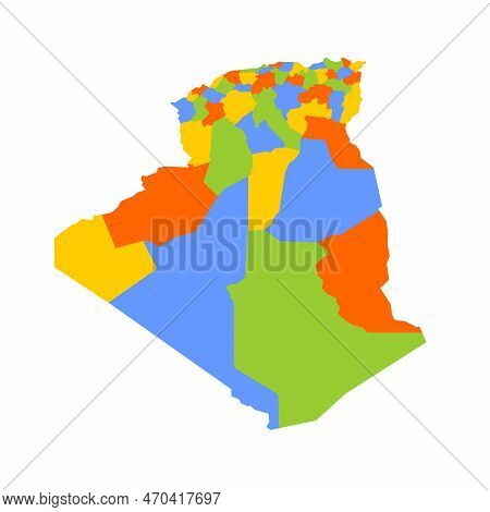 Algeria Political Map Vector & Photo (Free Trial) | Bigstock