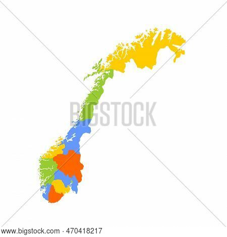 Norway Political Map Vector & Photo (Free Trial) | Bigstock