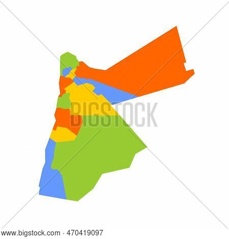 Jordan Political Map Vector & Photo (Free Trial) | Bigstock