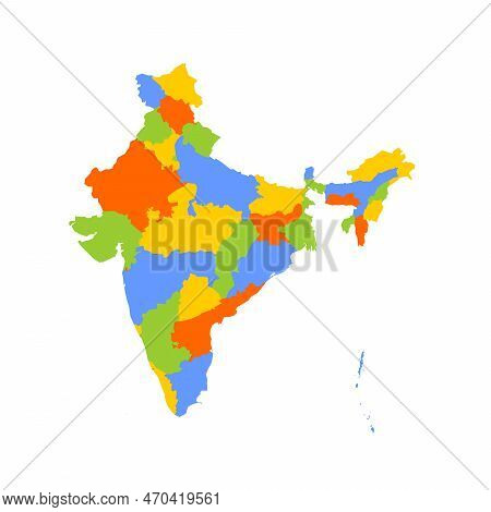 India Political Map Vector & Photo (Free Trial) | Bigstock