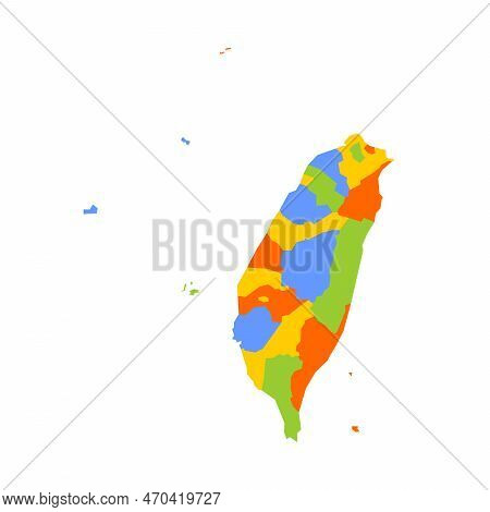 Taiwan Political Map Vector & Photo (Free Trial) | Bigstock