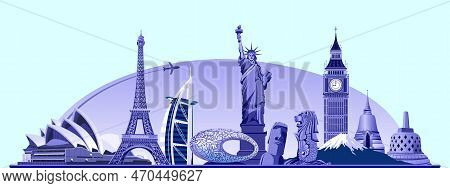 World Travel Vector Vector & Photo (Free Trial) | Bigstock