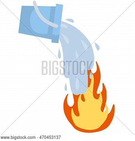 Bucket Pours Water On Vector & Photo (Free Trial) | Bigstock