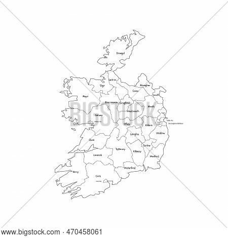 Ireland Political Map Vector & Photo (Free Trial) | Bigstock