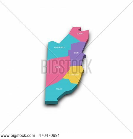 Belize Political Map Vector & Photo (Free Trial) | Bigstock