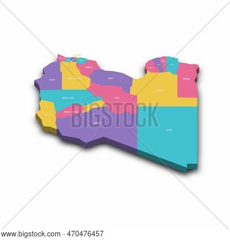 Libya Political Map Vector & Photo (Free Trial) | Bigstock