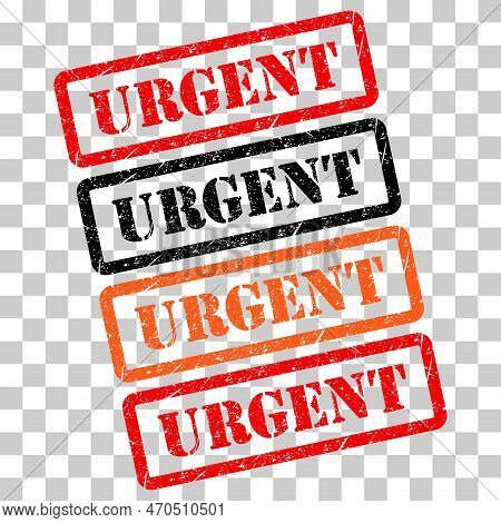 Set Urgent Stamp Vector & Photo (Free Trial) | Bigstock