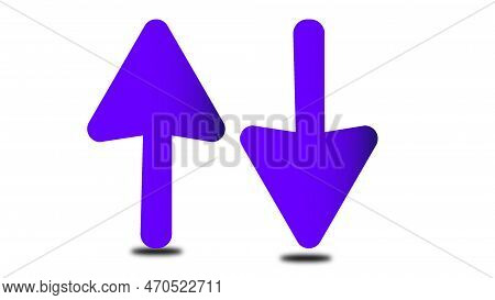 Blue Color Arrow Down Image & Photo (Free Trial) | Bigstock