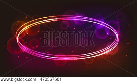 Neon Oval Frame Vector & Photo (Free Trial) | Bigstock