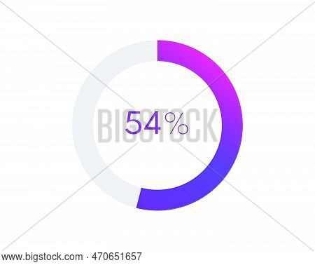 54 Percent Pie Chart Vector & Photo (Free Trial) | Bigstock