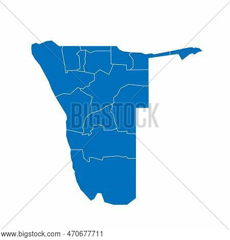 Namibia Political Map Vector & Photo (Free Trial) | Bigstock
