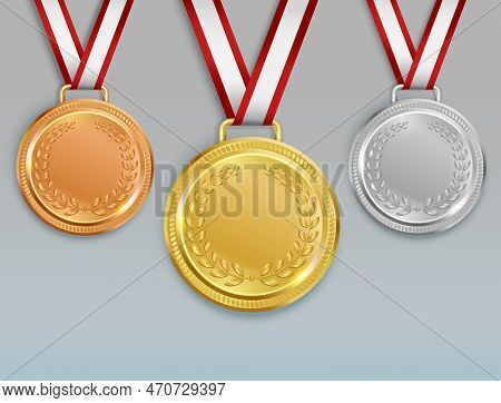 Medal Realistic Set Vector & Photo (Free Trial) | Bigstock
