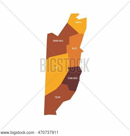 Belize Political Map Vector & Photo (Free Trial) | Bigstock