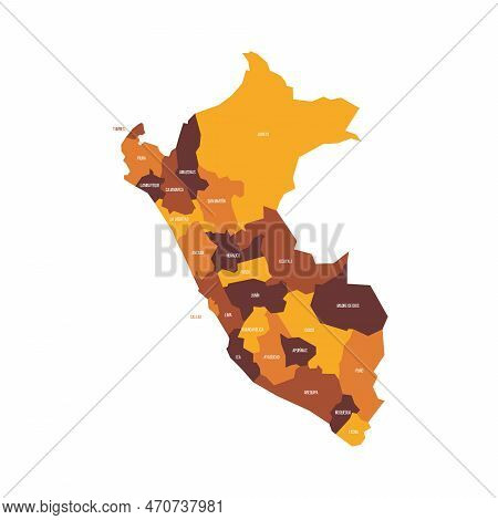 Peru Political Map Vector & Photo (Free Trial) | Bigstock