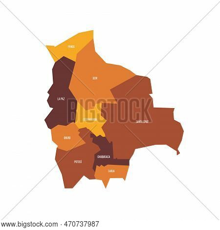 Bolivia Political Map Vector & Photo (Free Trial) | Bigstock