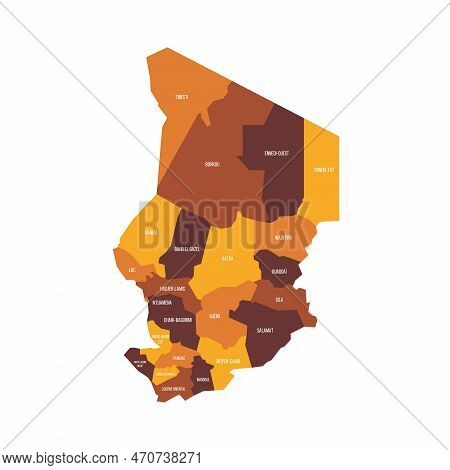 Chad Political Map Vector & Photo (Free Trial) | Bigstock