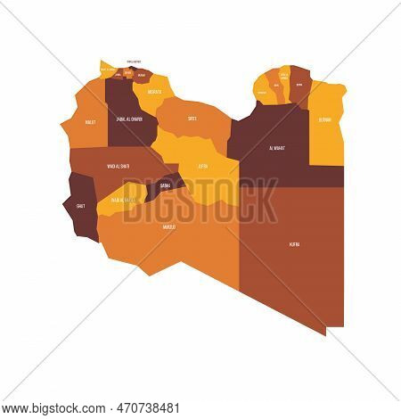 Libya Political Map Vector & Photo (Free Trial) | Bigstock