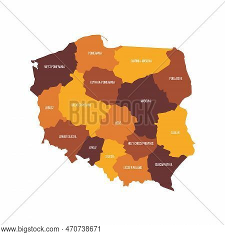 Poland Political Map Vector & Photo (Free Trial) | Bigstock