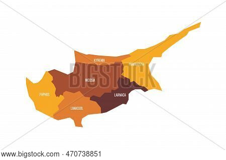 Cyprus Political Map Vector & Photo (Free Trial) | Bigstock