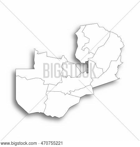 Zambia Political Map Vector & Photo (Free Trial) | Bigstock