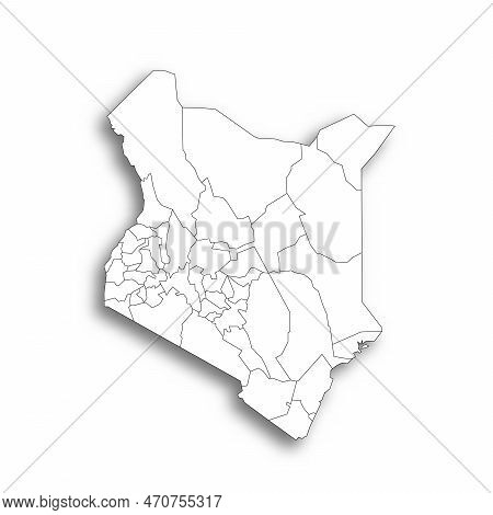 Kenya Political Map Vector & Photo (Free Trial) | Bigstock