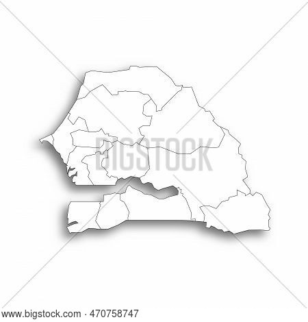 Senegal Political Map Vector & Photo (Free Trial) | Bigstock