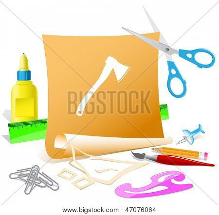 Axe. Paper Template. Vector & Photo (Free Trial) | Bigstock