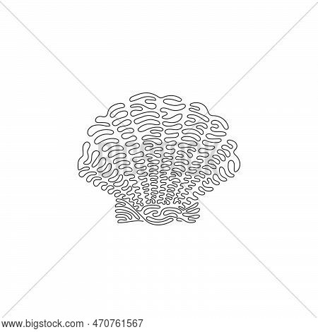 Single Curly One Line Vector & Photo (Free Trial) | Bigstock