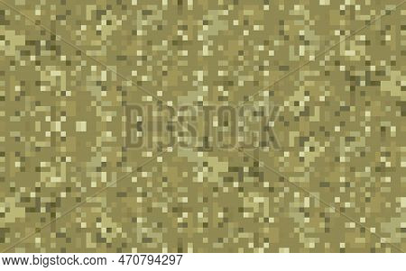 Vector Seamless Military Pattern In Pixel Style. Pixel Camouflage ...
