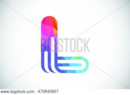 Initial Low Poly L Vector & Photo (Free Trial) | Bigstock