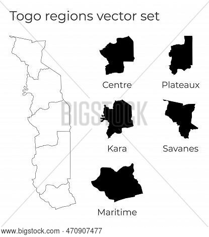 Togo Map Shapes Vector & Photo (Free Trial) | Bigstock